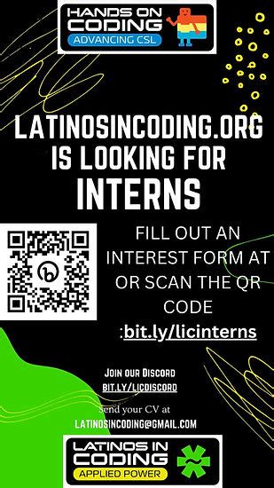 Lic Internship Program Latinos In Coding