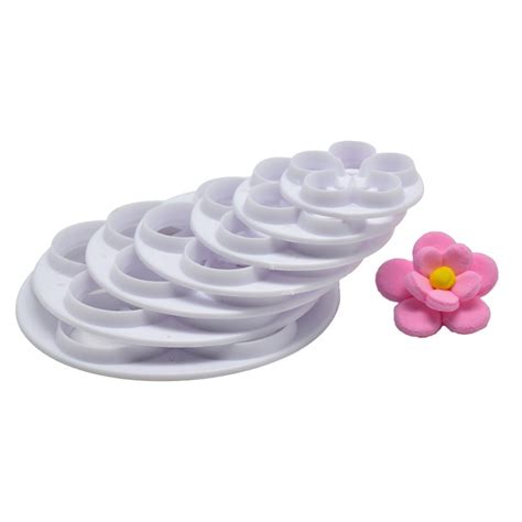 6pcs玫瑰花瓣切模 塑料饼干模具 玫瑰形状饼干巧克力烘焙模具工具 阿里巴巴