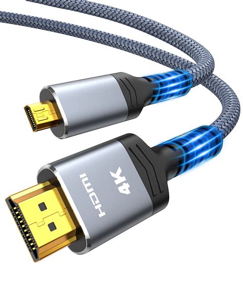 Highwings 4k Micro Hdmi To Hdmi Cable 10 Ft Micro Male To Hdmi Male