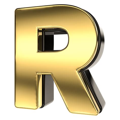 Golden Letter R