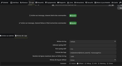 Typo Menu Configuration Onglet Logs Core V4 Bugsreports Communauté Jeedom