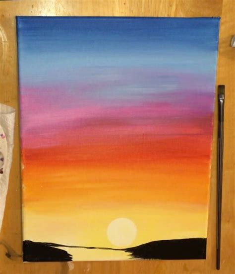 Sunset Design Ideas Watercolor Sunset Tutorial For Beginners Easy