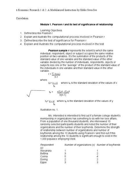 Correlation Module Pdf