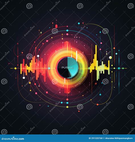 Audio Frequency Wave Radio Pulse Curve Design Stock Illustration