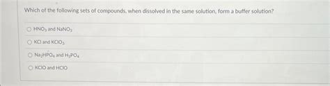 solved which of the following sets of compounds when