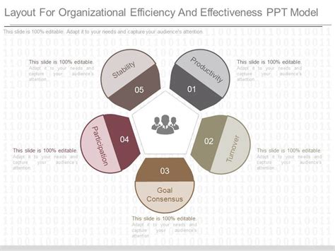 Layout For Organizational Efficiency And Effectiveness Ppt Model