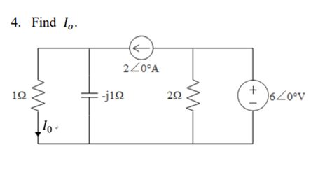 Solved Calculate Equivalent Impedance Find Io Chegg Com