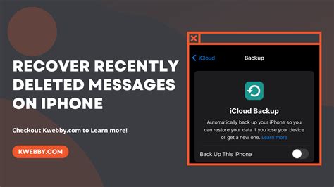 Recover Deleted IPhone Messages Quick Easy Guide Kwebby