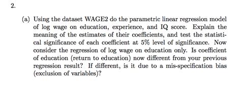 1 A Consider A Non Linear Regression Model Where Y