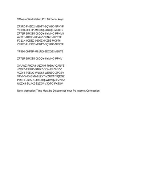 Vmware Workstation Pro 16 Serial Keys Pdf