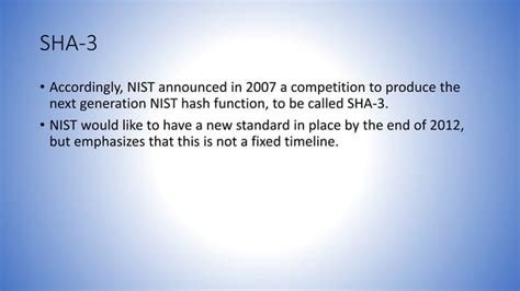 information and network security 40 sha3 secure hash algorithm ppt