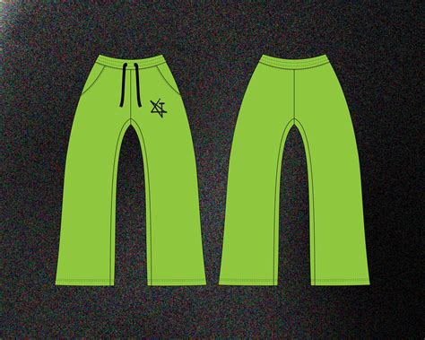 Streetwear Sweatpants Vector Mockup Tech Pack Template Ai And Png Etsy