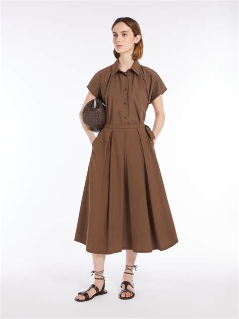 Loose Fitting Cotton Shirt Coffee Weekend Max Mara