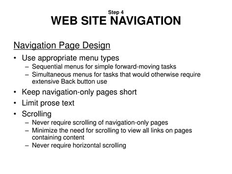 Ppt Step 4 Develop System Menus And Navigation Schemes Powerpoint
