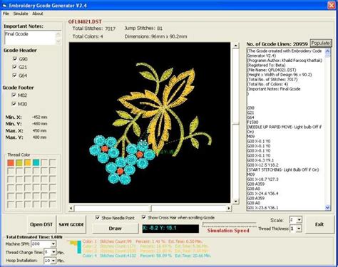 My Diy Projects Embroidery Gcode Generator V Beta