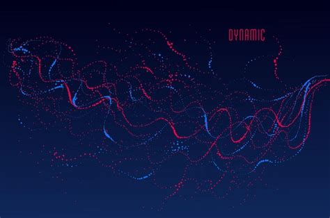 Premium Vector Particle Flow Array Colorful Vector Abstract