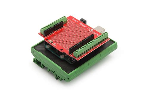 Arduinio Uno With Screw Shield On Din Rail Mount 59 00