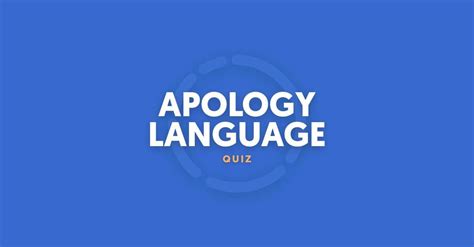 The Apology Language Quiz Typology Central