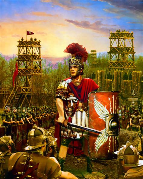 Julius Caesar Directing The Siege Of Alesia Gallic War By Howard
