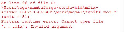 Error With MFiX MFiX NETL Flow Science Software Support