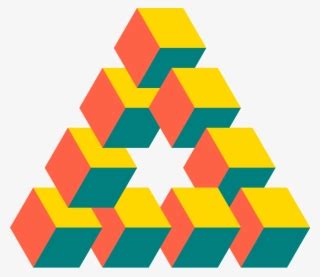 Optical Illusion Triangle Puzzle Shape Geo Impossible Triangle Free Transparent PNG Download