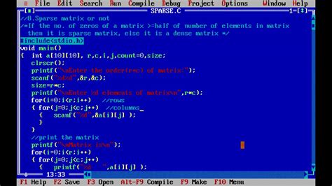 8 Sparse Matrix 19csl28 C Programming Cse Department Youtube