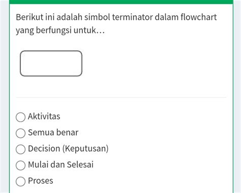 Solved Berikut Ini Adalah Simbol Terminator Dalam Flowchart Yang