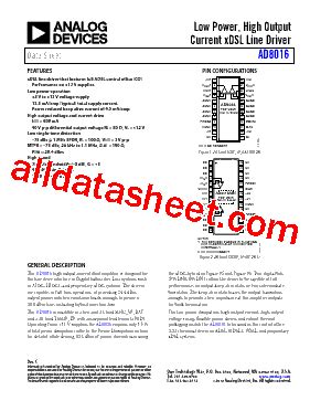 AD AREZ REEL Datasheet PDF Analog Devices