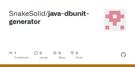 GitHub SnakeSolid Java Dbunit Generator