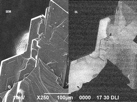 Sem Image And Cl Of Grain With Lamellar Structure Download Scientific Diagram