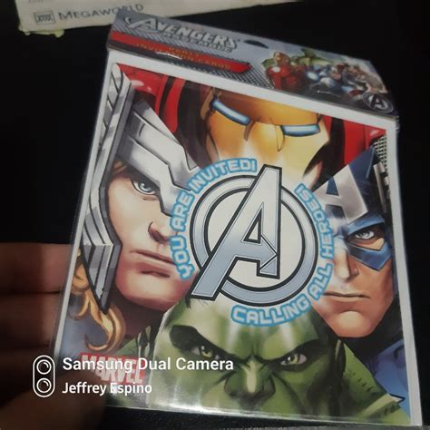 Avengers Assemble Invitation Cards Hobbies And Toys Stationary And Craft