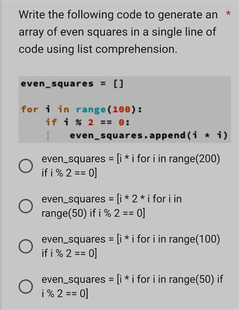 Write The Following Code To Generate An Array StudyX