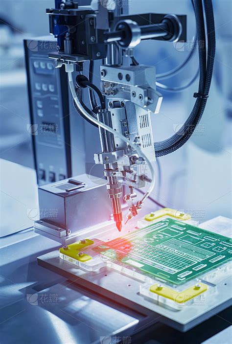 印刷电路板 Pcb 组装机在焊接或焊接零件时的自动机器人