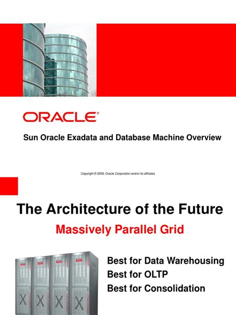 Oracle Exadata A Technical Overvie Oracle Database Data Management