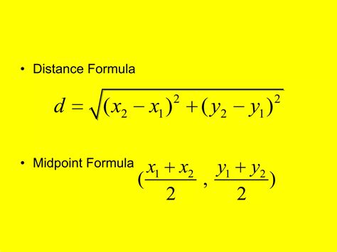 Distance Midpoint Formulas Day PPTX Physics Science