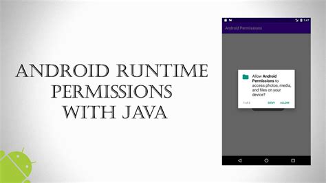 Android Runtime Permissions With Java Youtube