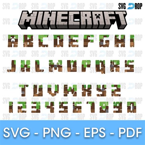 Minecraft Font Svg Svg Drop
