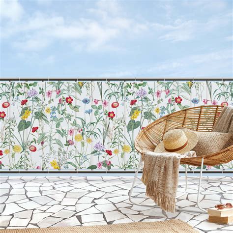 Brise Vue Brise Vent Balcon Appartement Jardin Multicolore H075 X L8