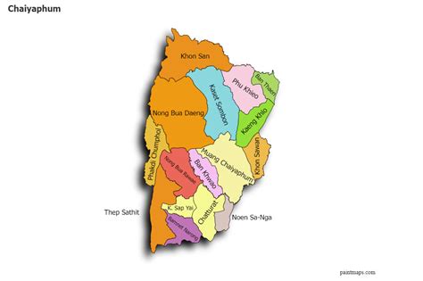 Create Custom Chaiyaphum Map Chart With Online Free Map Maker