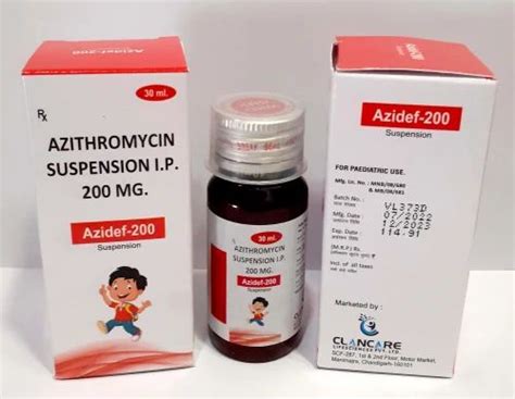 Azithromycin 200 Mg Syrup At Rs 160bottle Azithromycin Suspension