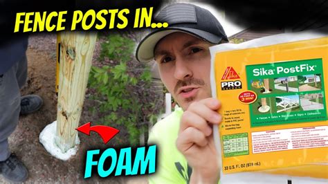 Installing Fence Posts With Sika PostFix Foam - YouTube