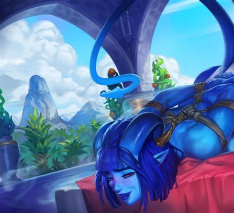 Rule 34 1girls Big Breasts Big Penis Blue Hair Blue Skin Bondage