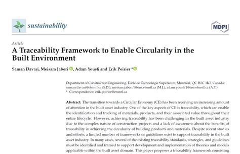 Gridd On Linkedin A Traceability Framework To Enable Circularity In The Built Environment