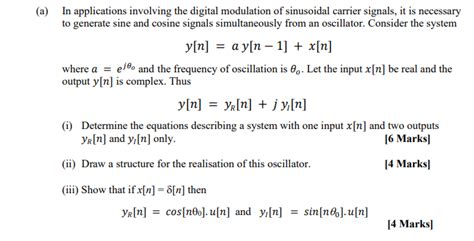 Solved A In Applications Involving The Digital Modulation Chegg