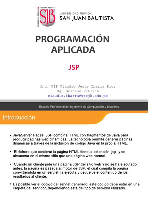 guias de programacion aplicada jsp pdf páginas del servidor java