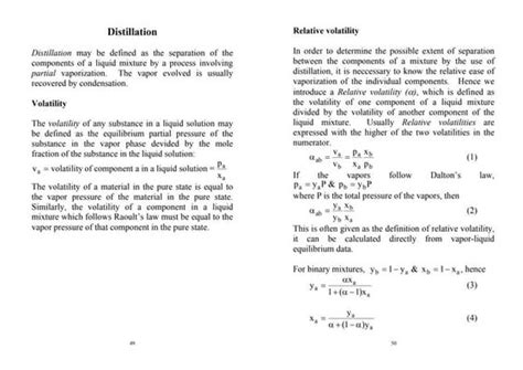 Multicomponent Distillation Using The Fenske Underwood Gilliland Methodpdf