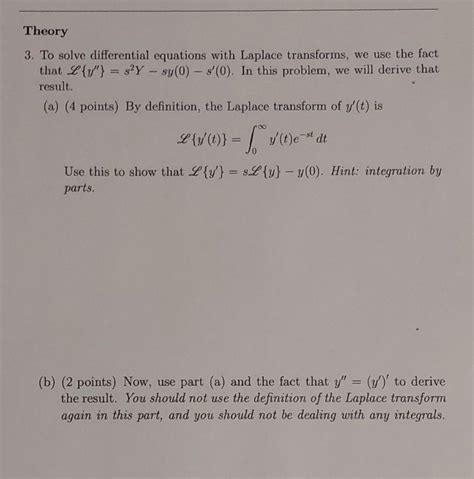 Solved To Solve Differential Equations With Laplace