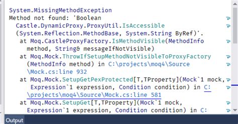 Systemmissingmethodexception Method Not Found Boolean Castle