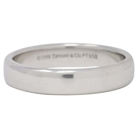 Tiffany And Co 1990s Platinum 60 Mm Vintage Forever Wedding Band