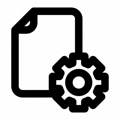 File Setting Document Paper Gear Icon Download On Iconfinder